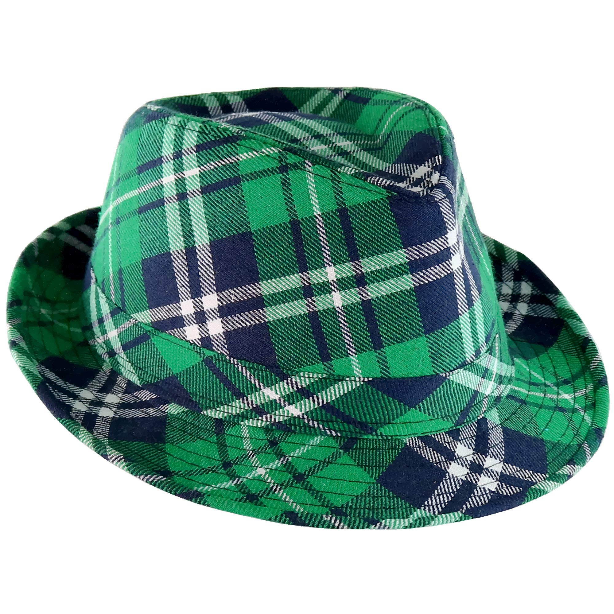 Irish Plaid Green Fedora - St. Patrick's Day Costume Accessories Lepre